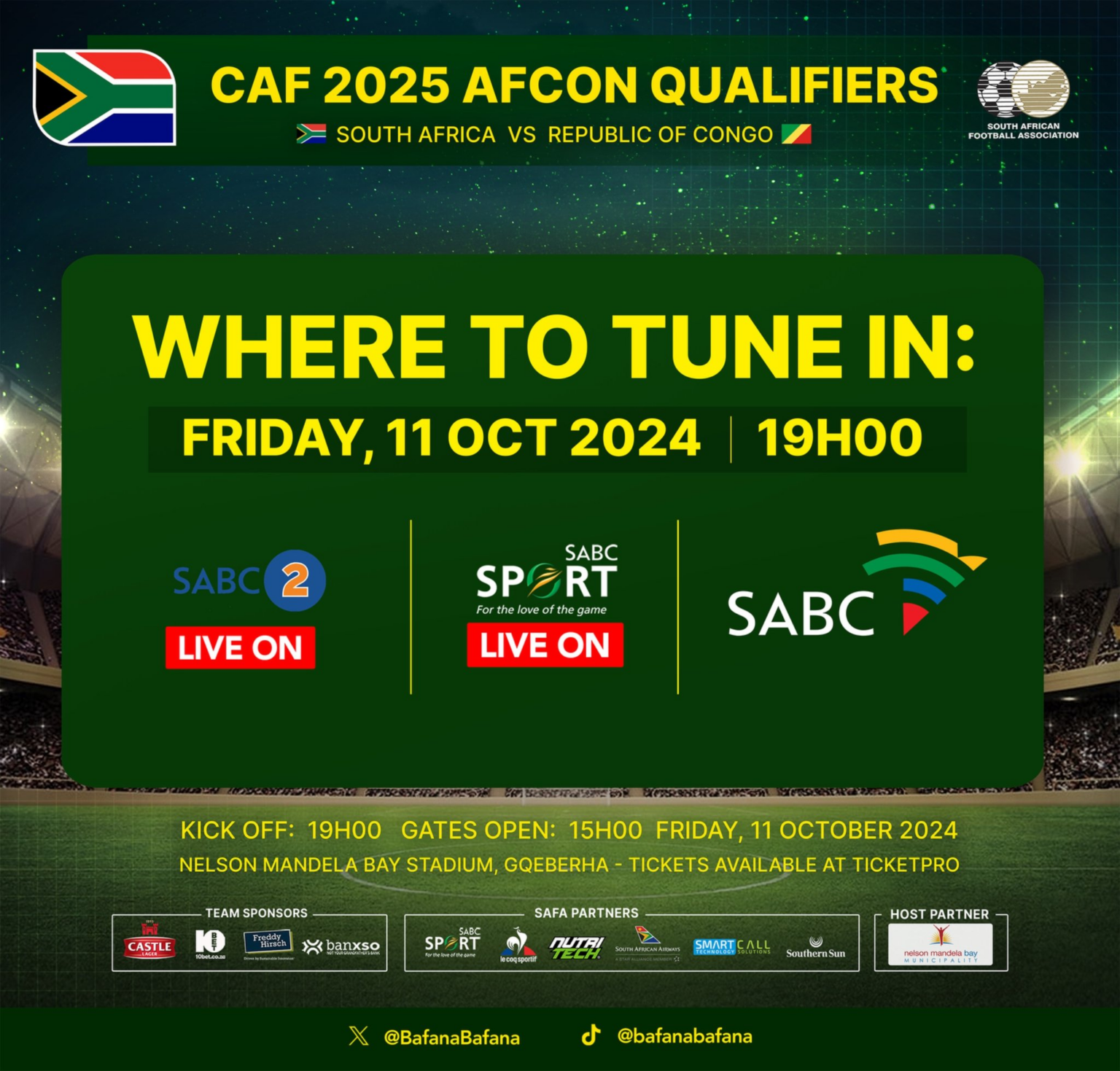 How To Watch Bafana vs Congo AFCON Qualifier - iDiski Times