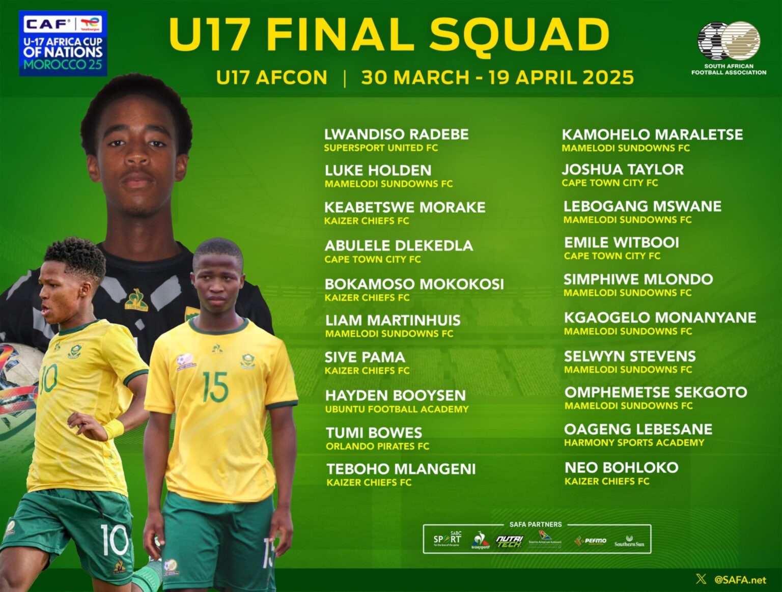 Final U17 AFCON Squad Announced - iDiski Times
