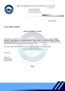 Official: Richards Bay Retains Six Players - iDiski Times