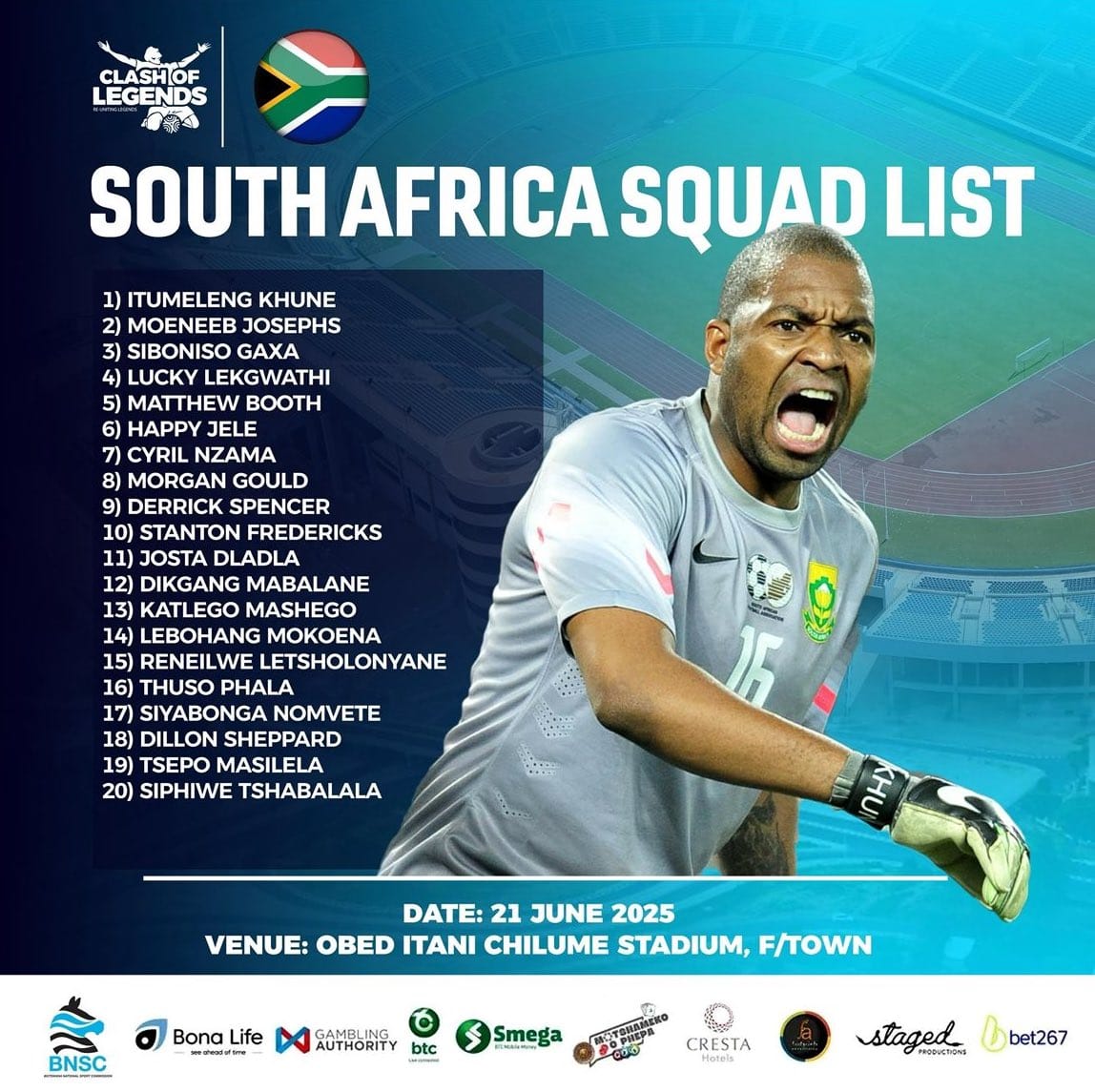 Khune & Shabba Lead SA Legends Squad - iDiski Times