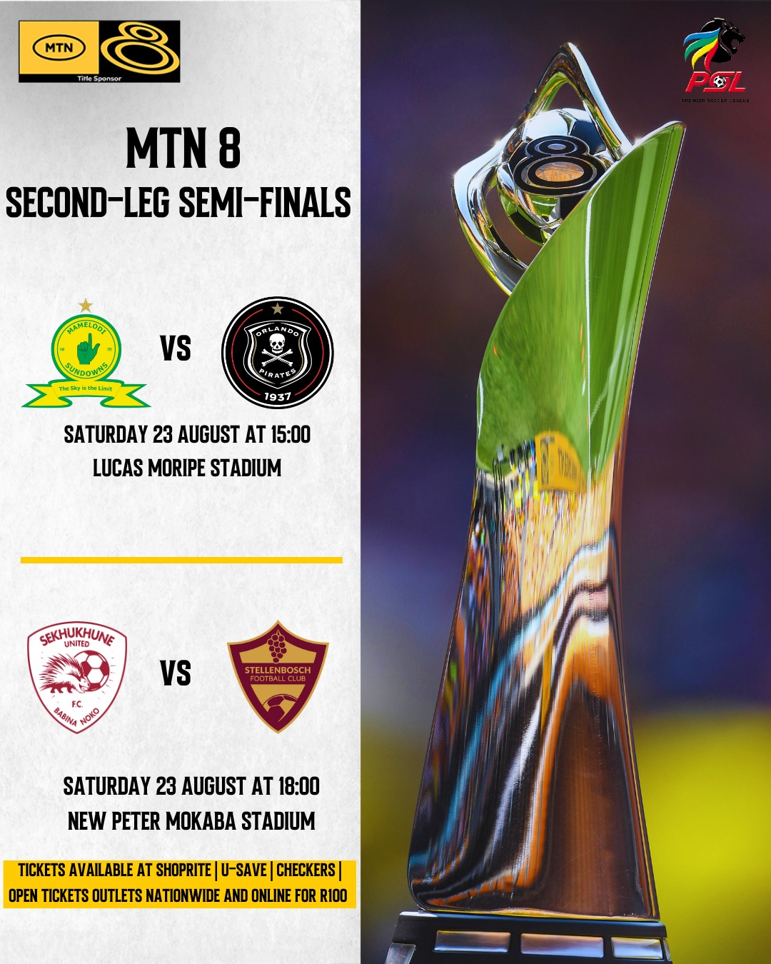 PSL Announce Dates, Venues & Times For MTN8 2nd Leg Ties - iDiski Times